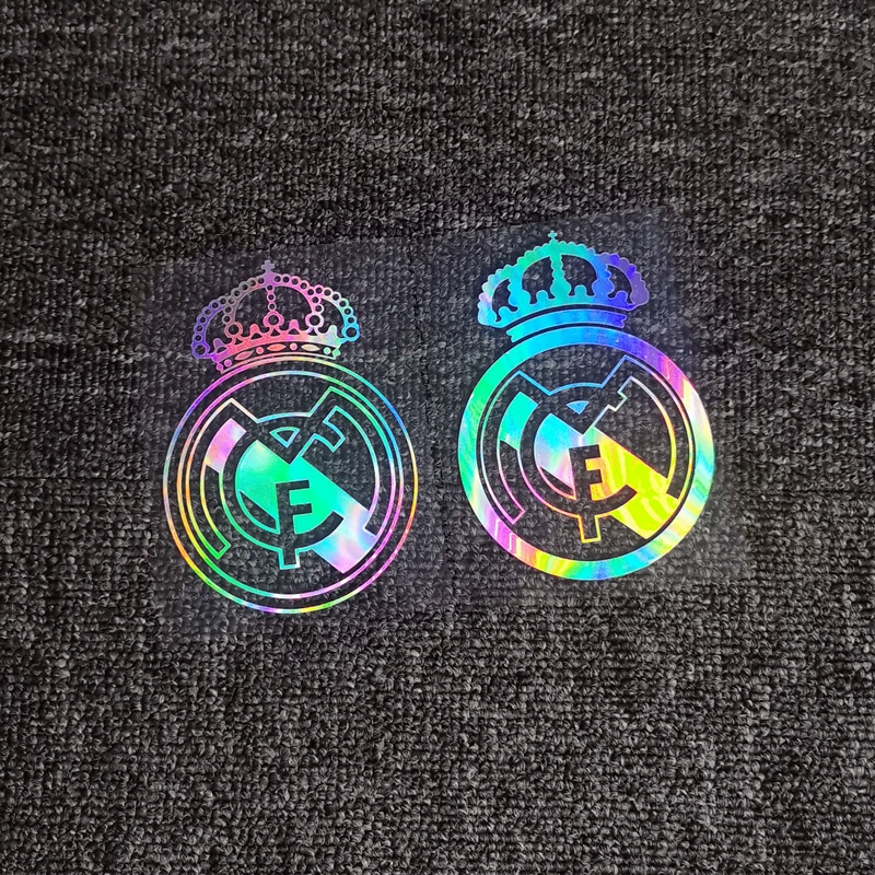 Car Stickers Real Madrid Football Laser Reflective Decoration For Fuel ...