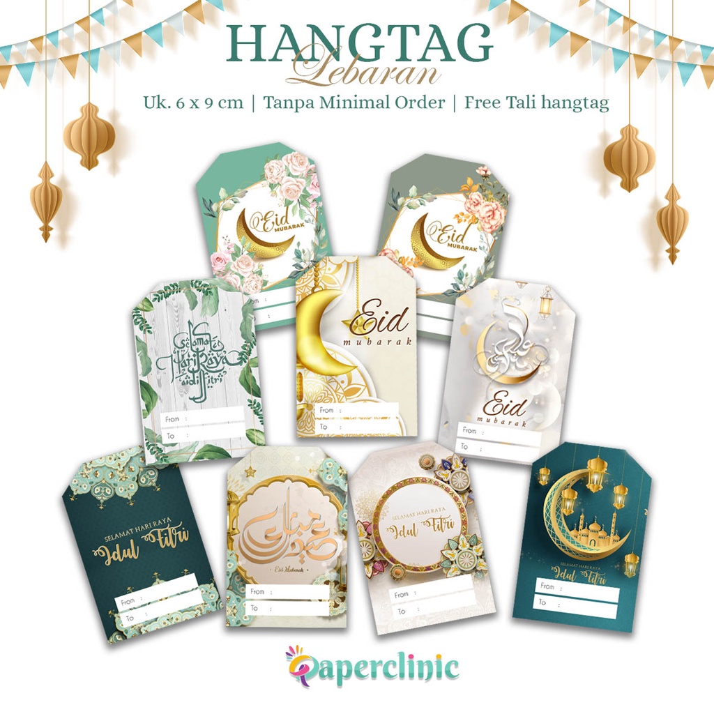 Hang Tag eid al-Fitr eid hanging label hamper gift parcel eid mubarak ...
