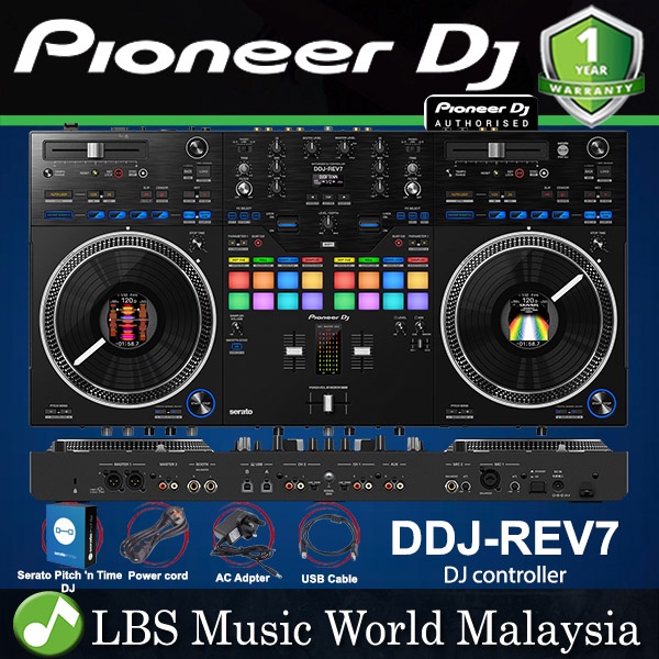 Pioneer DJ DDJ-Rev7 2 Deck DJ Serato DJ Controller - Black (DDJRev7 DDJ ...