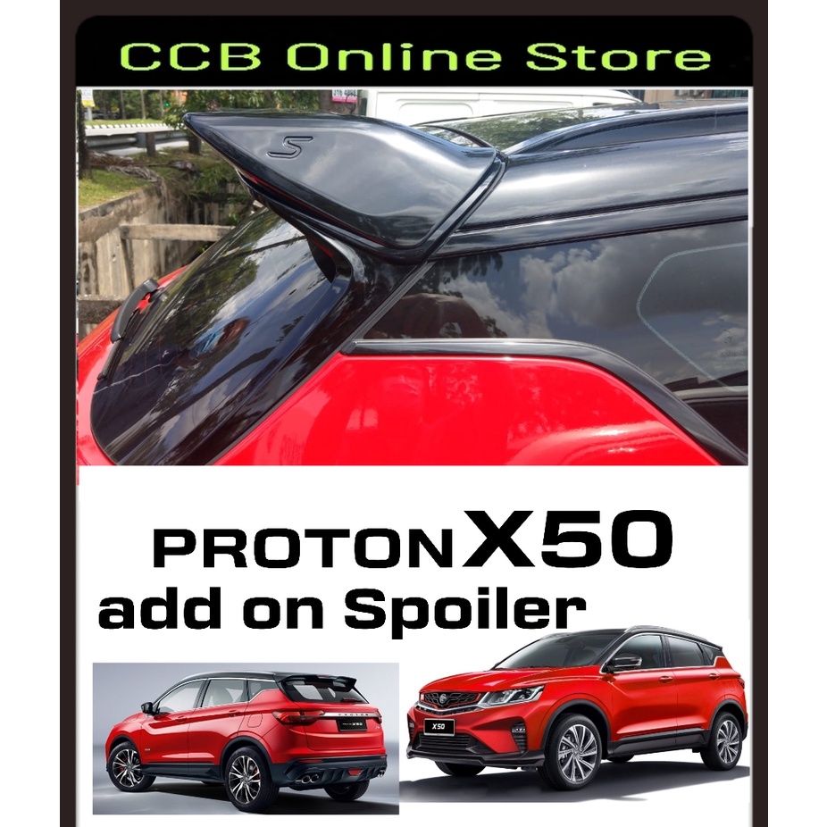 Proton X50 ABS Spoiler With Paint - Add On Design - with Paint Glossy ...