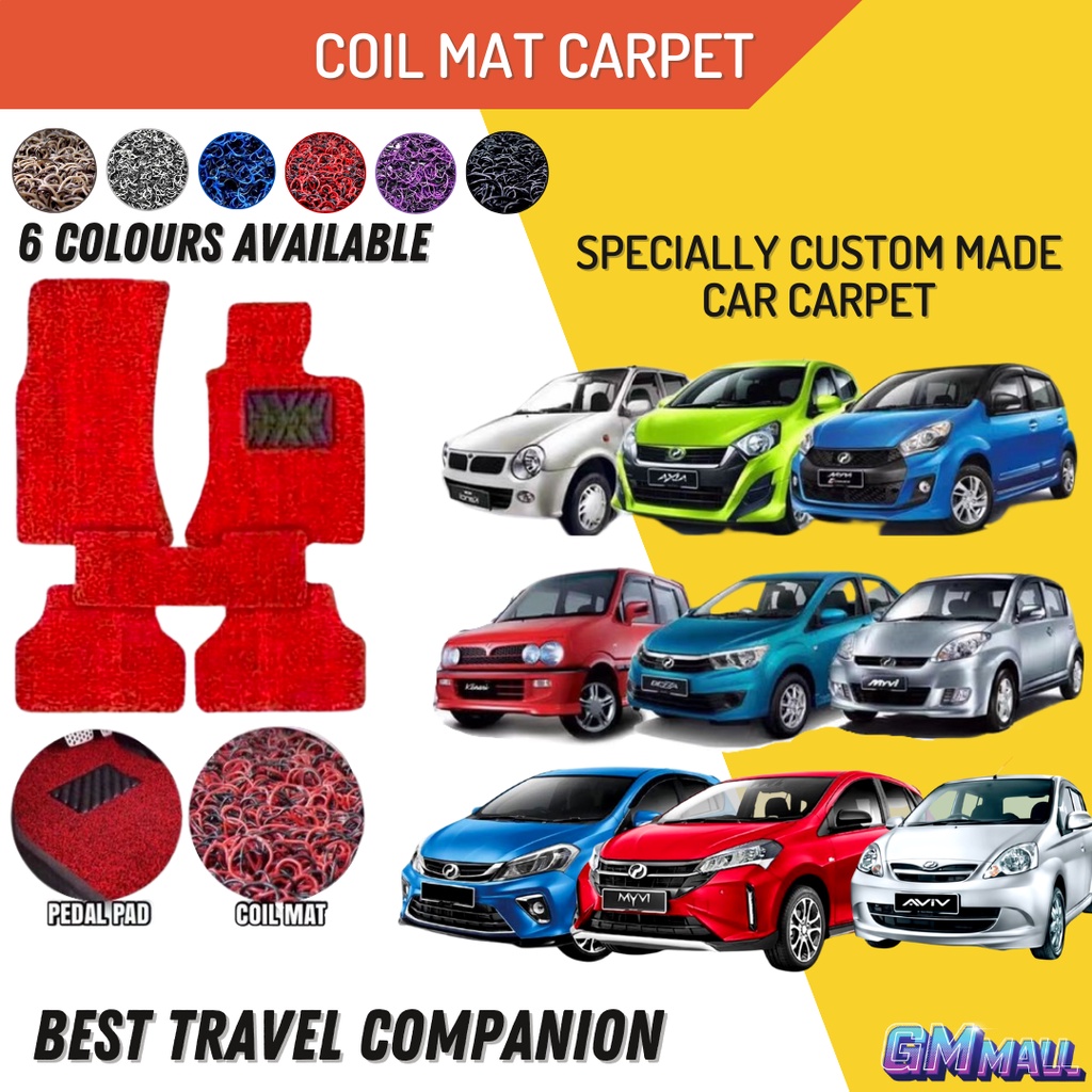 CAR CARPET PERODUA Axia Bezza Viva Myvi Kancil Kenari Kelisa Myvi Coil ...