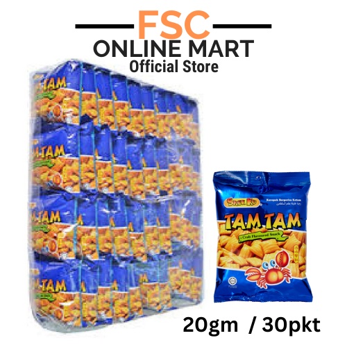 [FSC] Snek ku Tam Tam Crab Snack 20gm x 30pieces | Shopee Malaysia