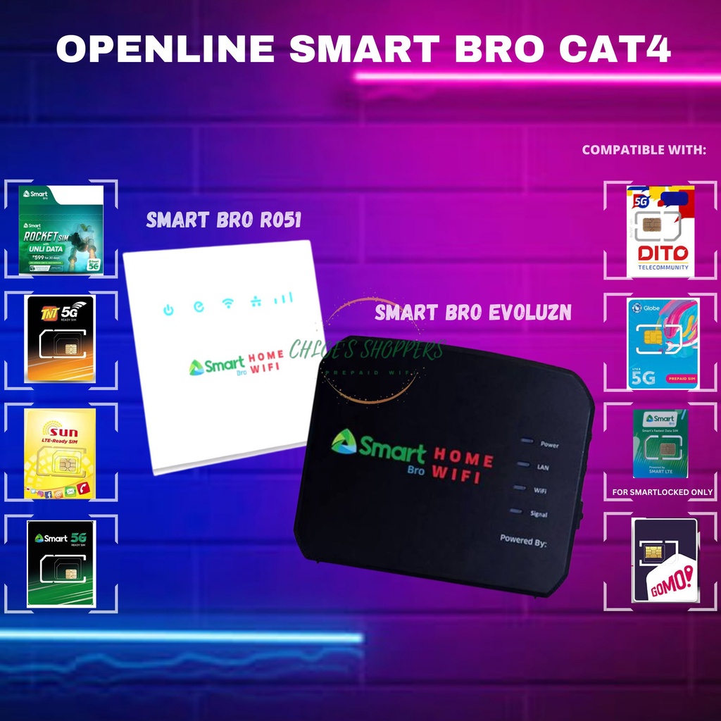 OPENLINE SMART BRO PREPAID WIFI LTE CAT4 | Shopee Malaysia