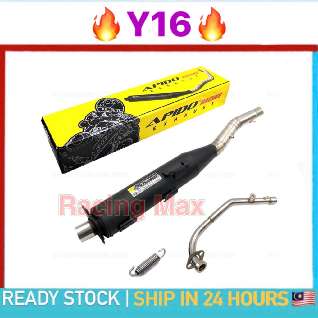 APIDO KZR YAMAHA Y16zr Y16 RACING EXHAUST STANDARD STD STAINLESS STEEL ...