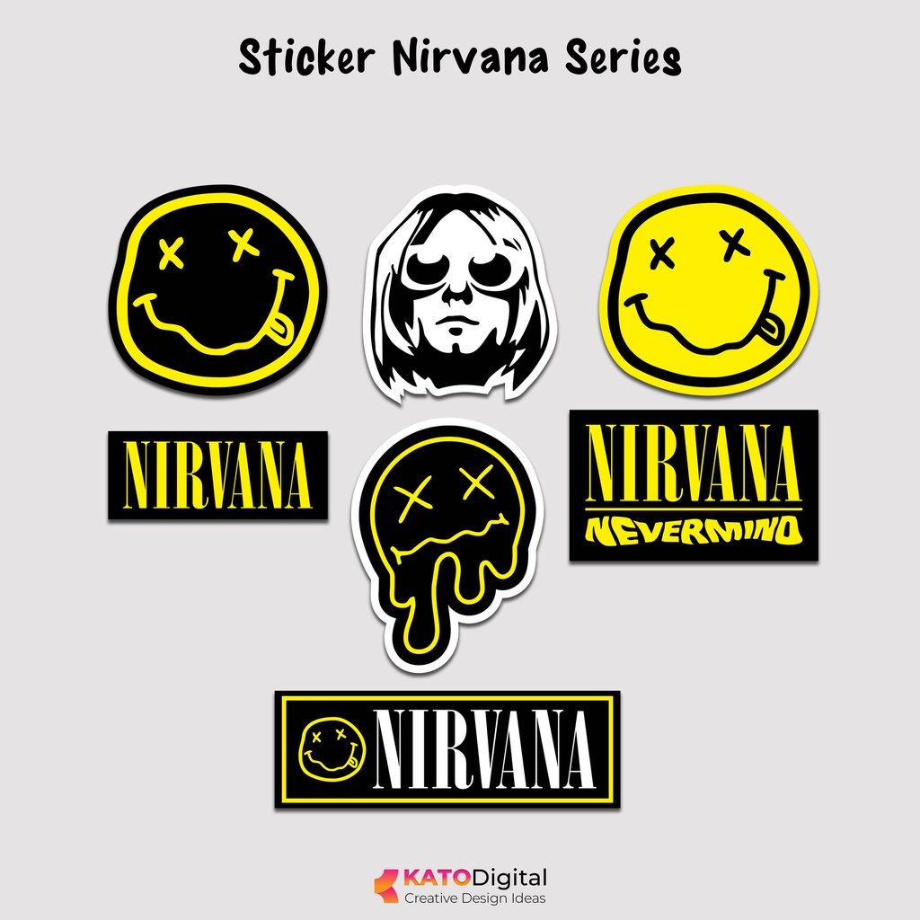 Sticker Band Nirvana Series Waterproof Sticker Kurt Cobain Vinyl Glossy ...