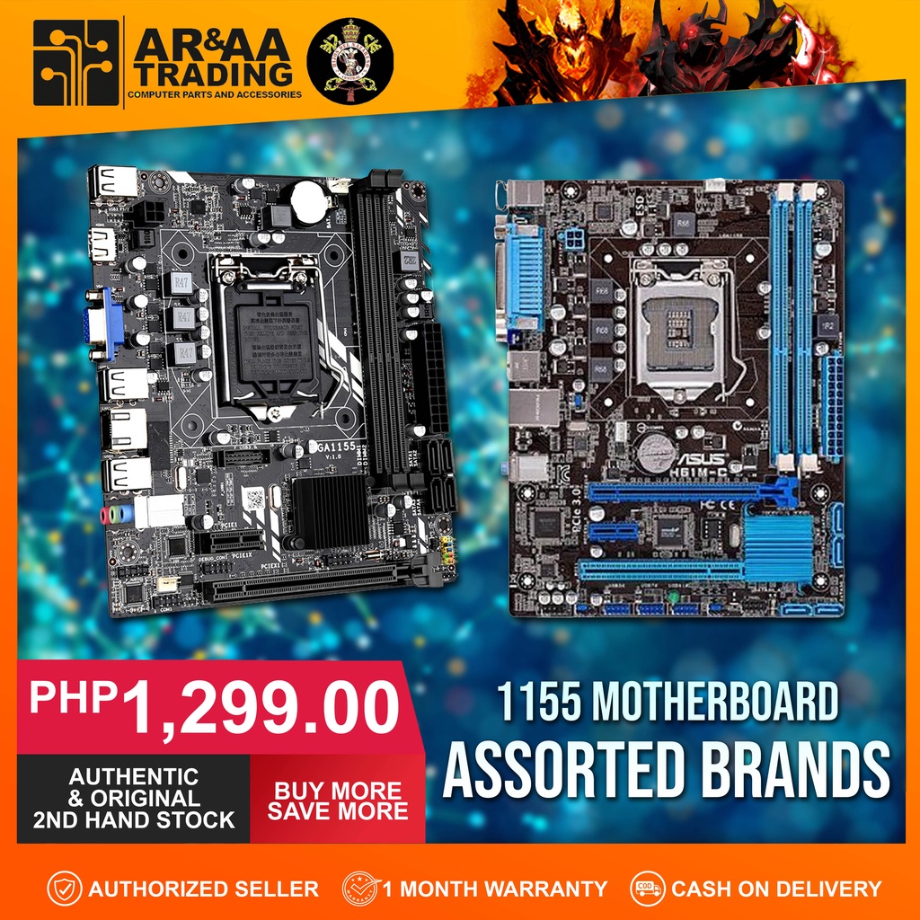 Motherboard 1155 Intel 2nd gen assorted brands | Shopee Malaysia