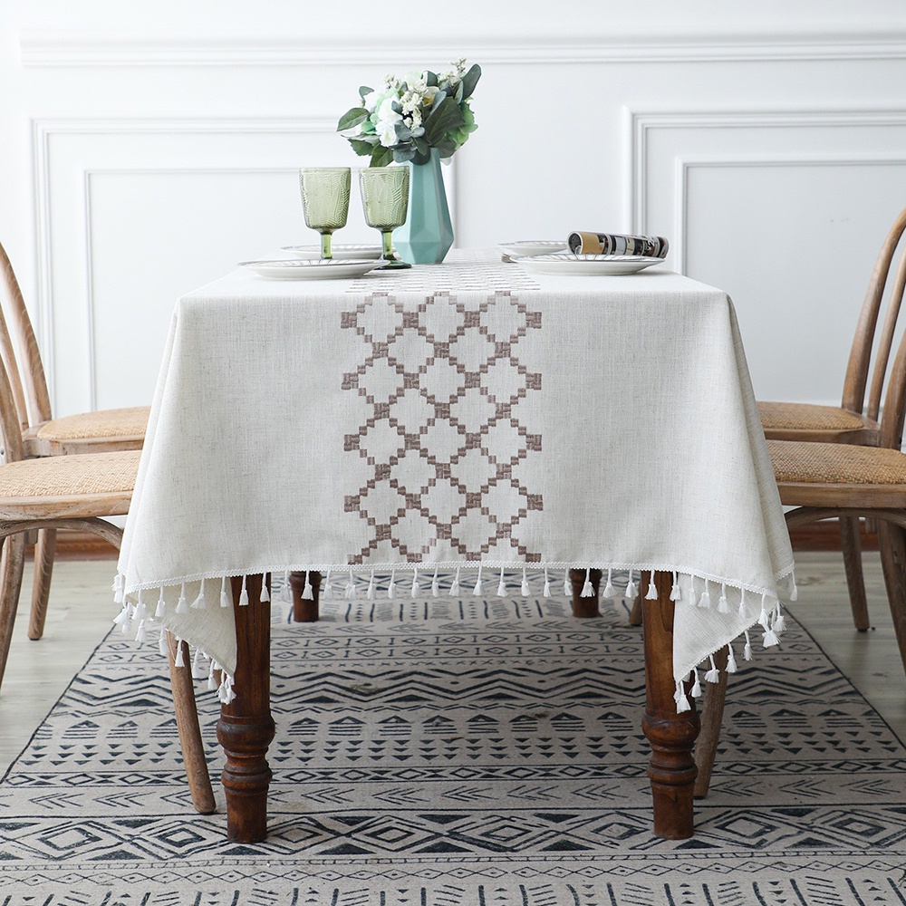 Diamond-shaped tablecloth Nordic light luxury coffee table table cloth ...