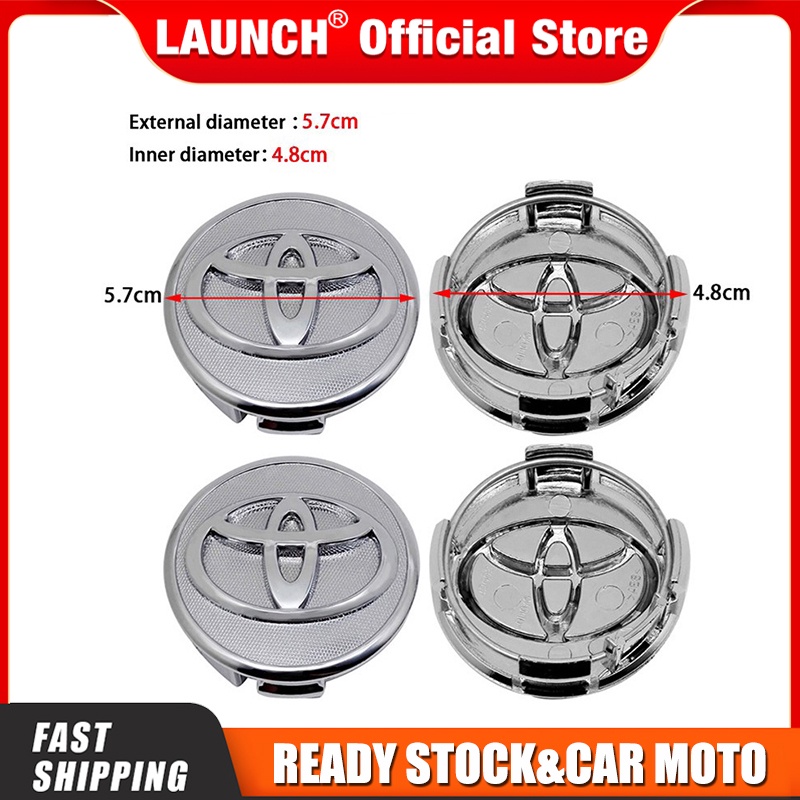 [Toyota] 4pcs 57mm Toyota Vios Avanza Innova Prius Corolla Yaris Sport ...