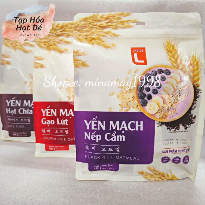 Choice L chia seed oats / brown rice / black sticky rice 450g pack (15 ...