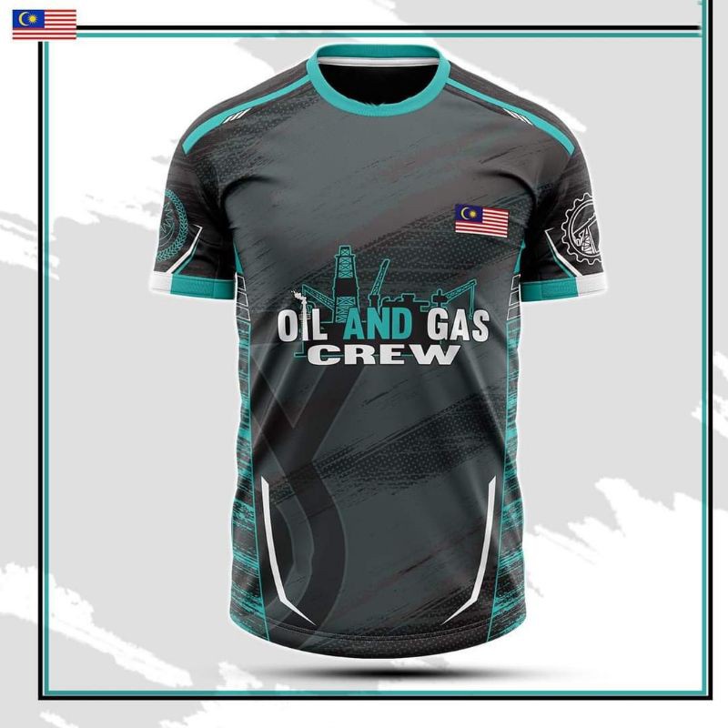 Men's T-shirt Oil And Gas Crew Special Edition | Shopee Malaysia