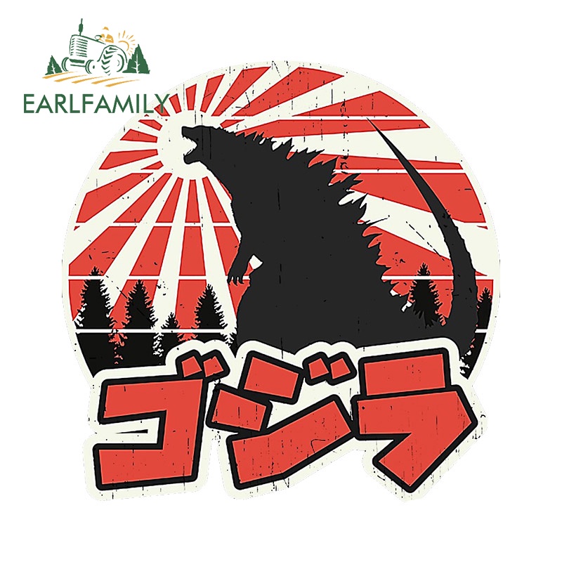 EARLFAMILY 13cm x 12.9cm Godzilla Anime Car Stickers Personality JDM ...