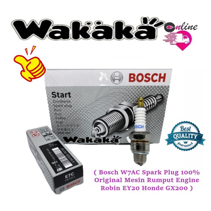 Bosch W7AC Spark Plug 100% Original Mesin Rumput Engine Robin EY20 ...