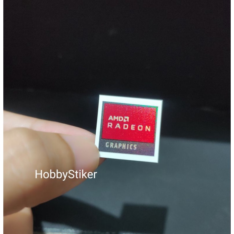 Amd radeon graphics sticker for laptop notebook pc with hologram effect ...