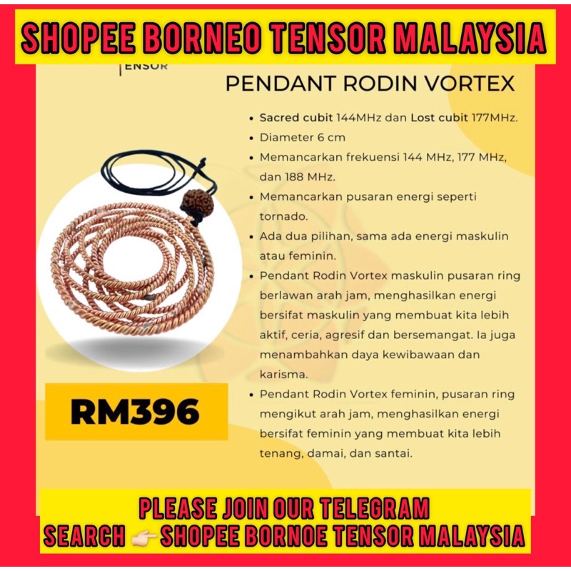 🔥🔥Pendant Seed Of Life+ Pendant Rodin Vortex LEper🔥🔥 | Shopee Malaysia