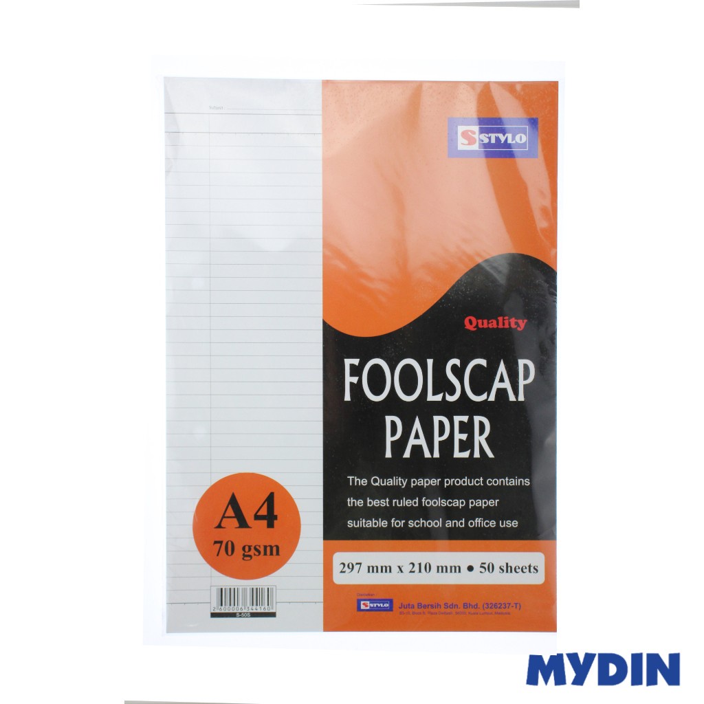 Stylo Foolscap Paper S-50S A4 50's (70g) | Shopee Malaysia