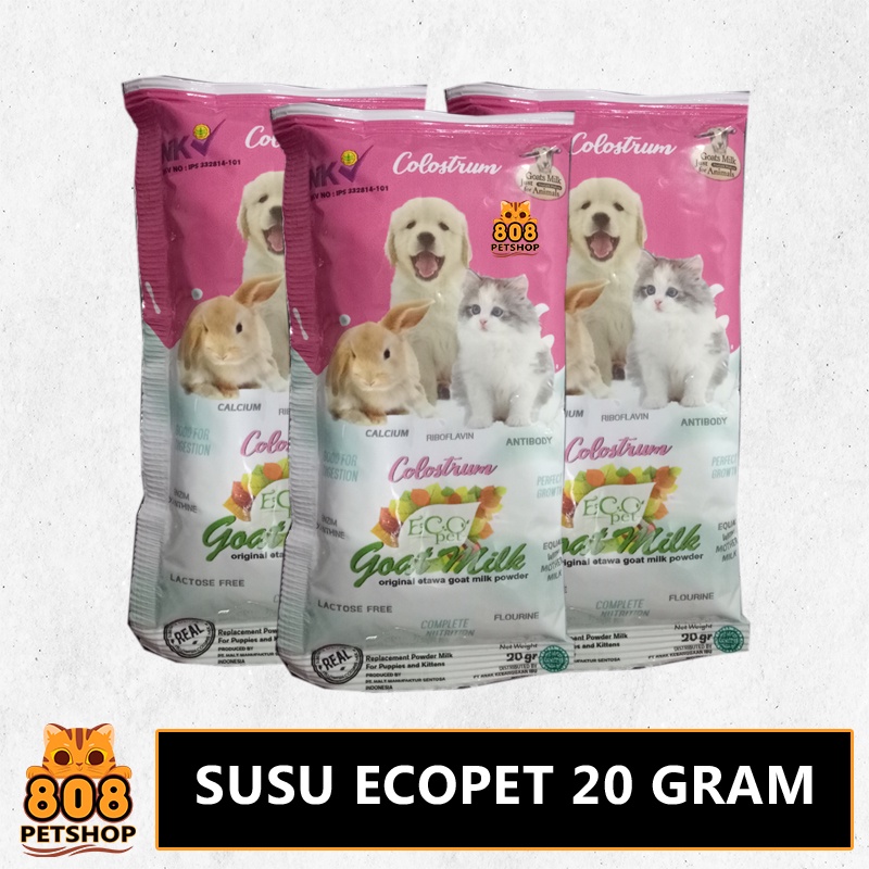 COLOSTRUM ECOPET MILK Cat, Rabbit, Dog Milk, 20 gram packaging | Shopee ...