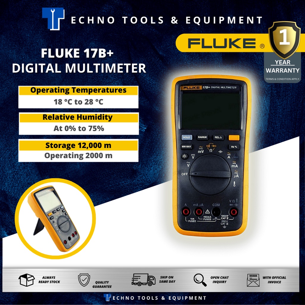 FLUKE 17B+ DIGITAL MULTIMETER - Brand New & Original | Shopee Malaysia