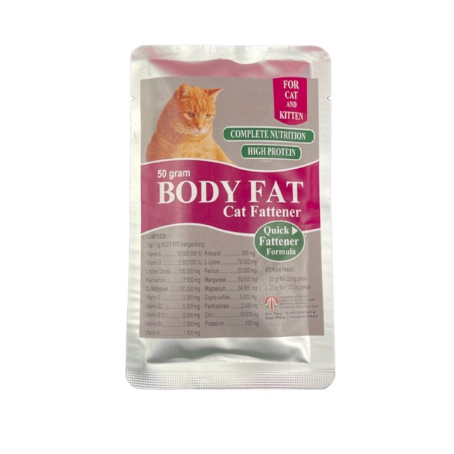 Body Fat Cat and Kitten Fattening Vitamins 50 grams | Shopee Malaysia