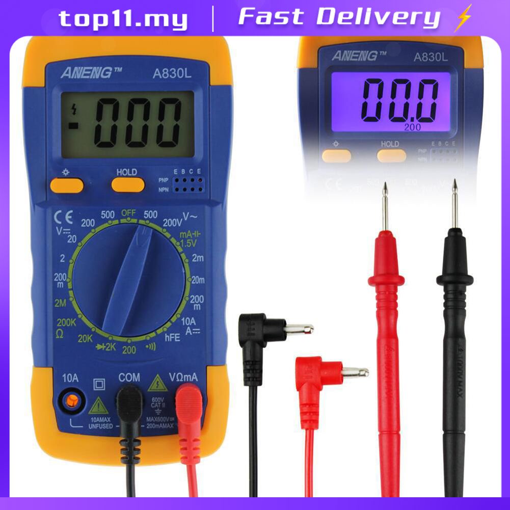 A830l-digital lcd multimeter, dc ac voltage tester, freguency ...