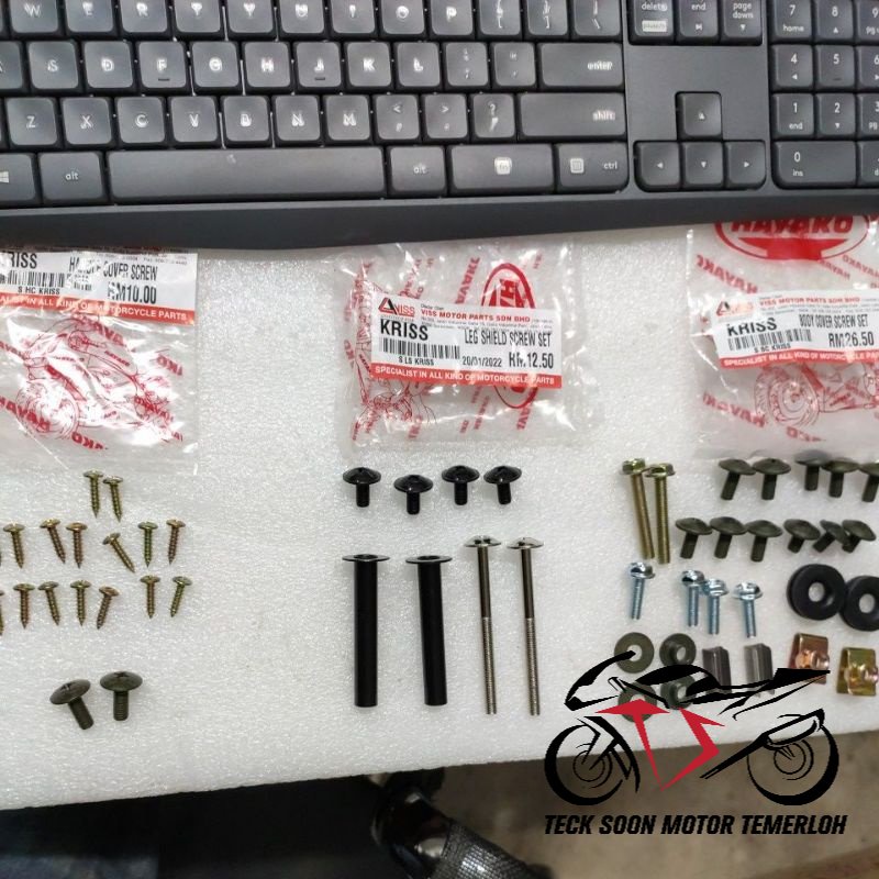 Screw full body skru cover set modenas kriss kriss 1 kriss 2 kriss 110 ...