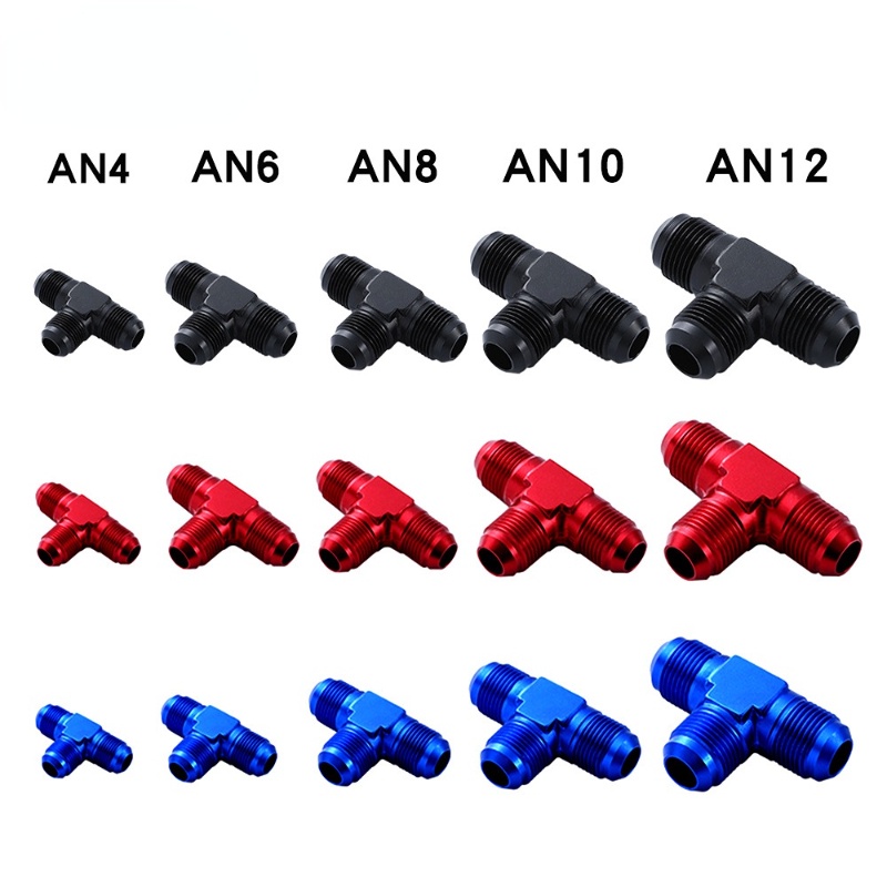 Universal AN4 AN6 AN8 AN10 AN12 Male Flare Tee T Block Fuel Fitting ...