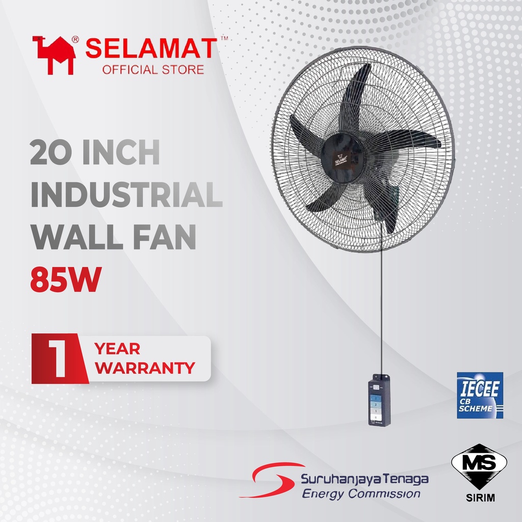 Selamat 20" Wall Fan (20 Inch)/ Kipas Dinding (MQ-320W) Kilang/Direct factory/Bulk purchases ...