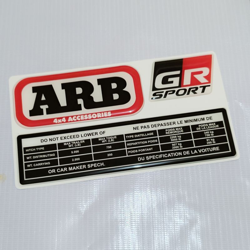 Arb 4X4 Embossed Emblem Sticker | Shopee Malaysia