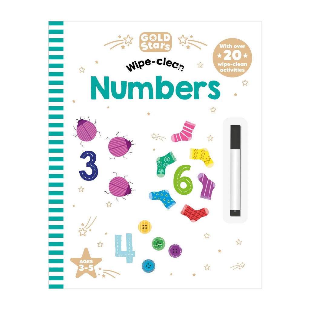 Numbers & Counting Gold Stars Activity Book For Kids with Pen | Shopee ...