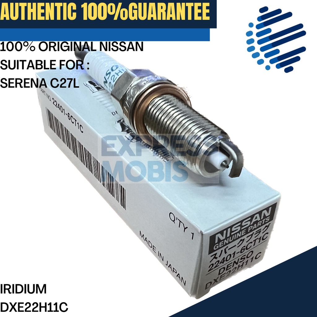 100% ORIGINAL NISSAN SPARK PLUG 22401-6CT1C IRIDIUM ( DXE22H11C ...