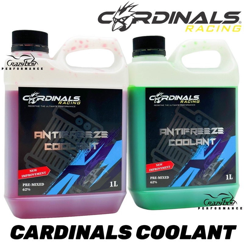 CARDINALS RACING COOLANT ANTIFREEZE RADIATOR COOLANT RED 1000ML 100% ...