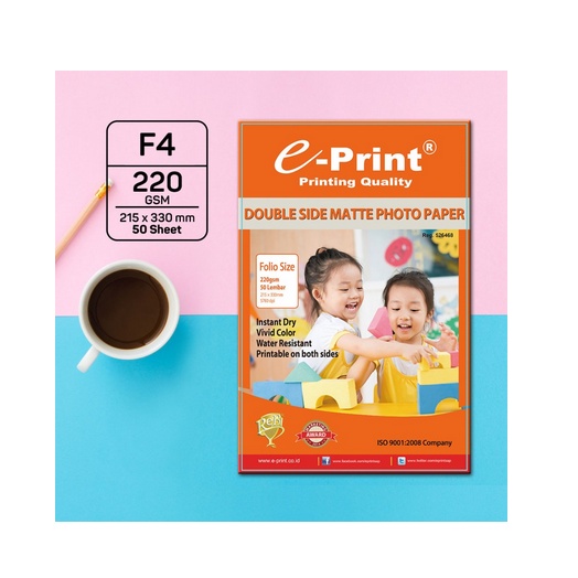 E-Print Double Side Matte Inkjet Paper Folio 220gsm | Shopee Malaysia