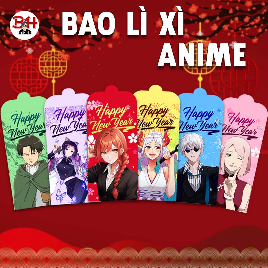 Set of 5 Red Envelopes CNY 2023 Anime (GIVEAWAY ONLY) | Shopee Malaysia