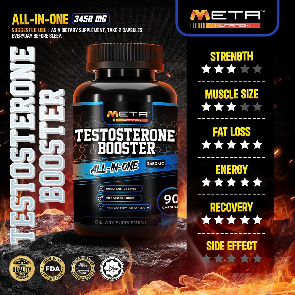 💥PROMOTION💥 TESTO BOOSTER (1960 MG) - 90 CAPSULES - NUTRITION | GYM ...