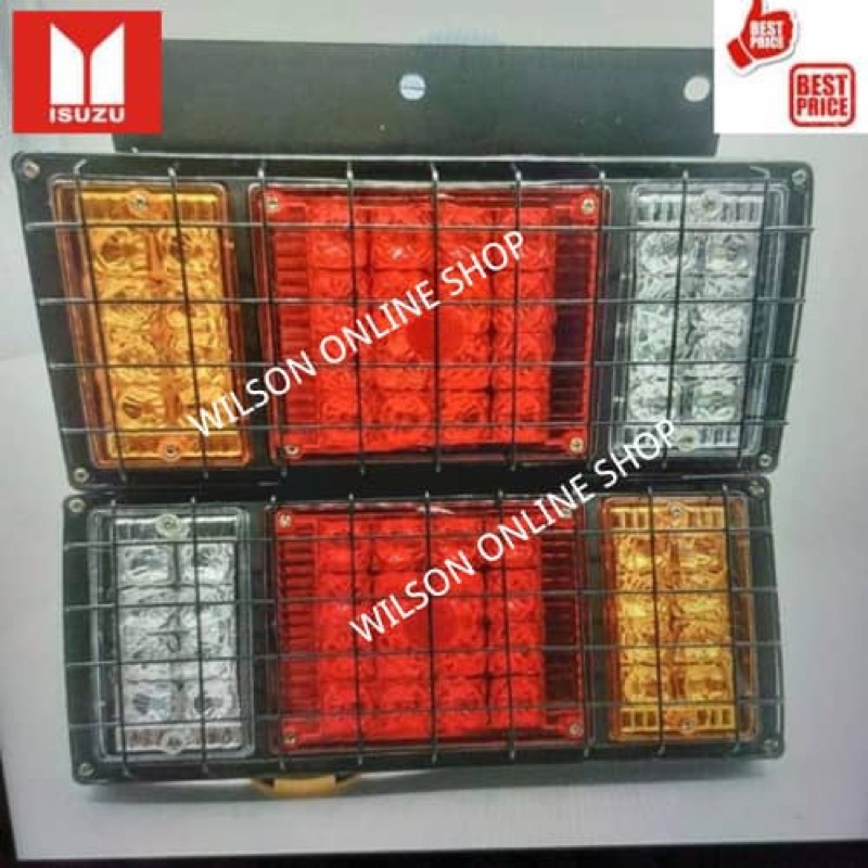 Isuzu ELF NPR NHR NLR 24V Truck Rear LED Tail Light Lamp Left Right ...