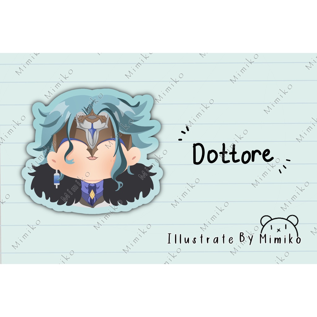 Genshin impact Sticker Fatui Harbingers Arlecchino Sandrone Pantalone ...