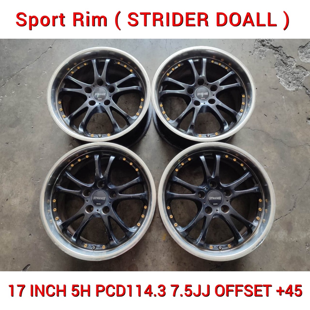 STRIDER DOALL Sport Rim 17 INCH 5H PCD114.3 7.5JJ OFFSET +45 ( Made In ...