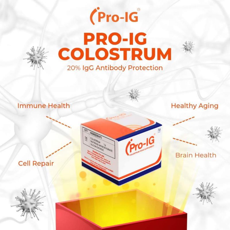 Pro-Ig Colostrum Powder Food supplement 1.5g x 16 Sachets | Shopee Malaysia