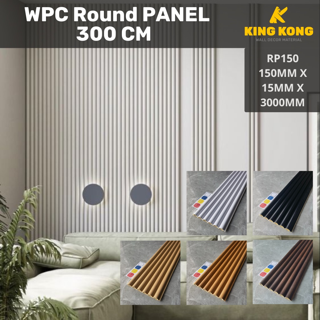 Fluted Wall Panel / Round Shape 300cm / 半圆防水板 / Papan Hiasan Dinding ...