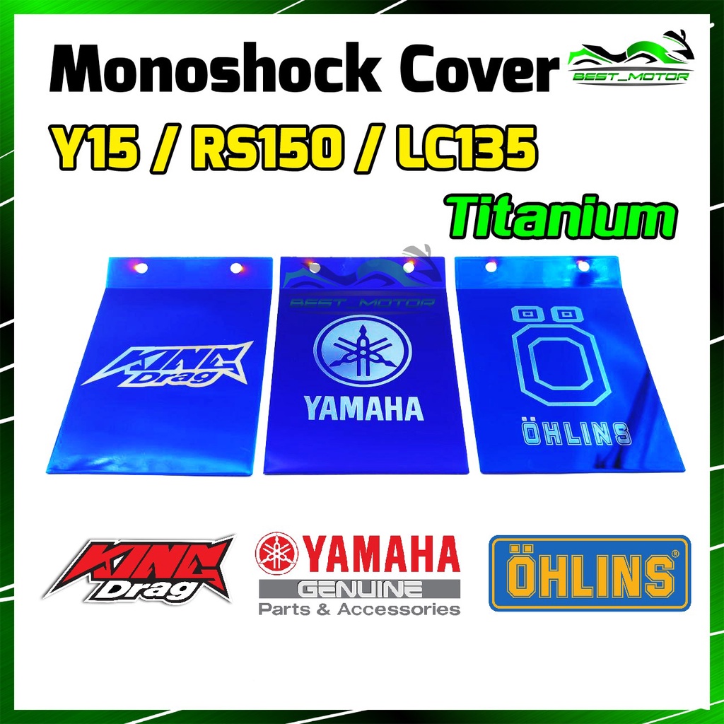 Monoshock Cover Mono Cover Mono Shock Cover Titanium YAMAHA Y15 / RS150 ...