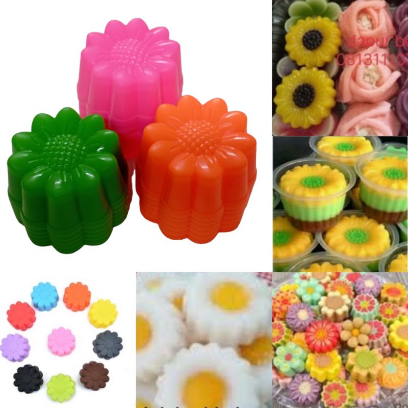 12pcs Bunga Matahari / Sun Jelly Pudding Mold | Shopee Malaysia
