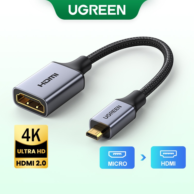 UGREEN 0.25M Micro HDMI to HDMI Cable Male to Female Micro HDMI Adapter | Shopee Malaysia