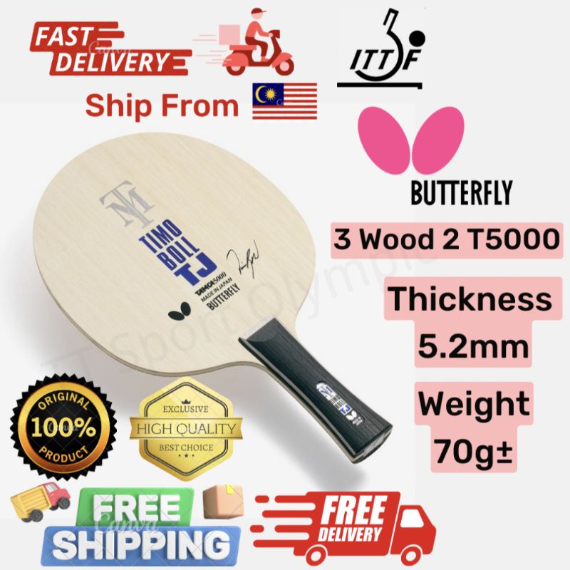Butterfly Timo Boll TJ Light Weight For Child Smaller Handle Table ...