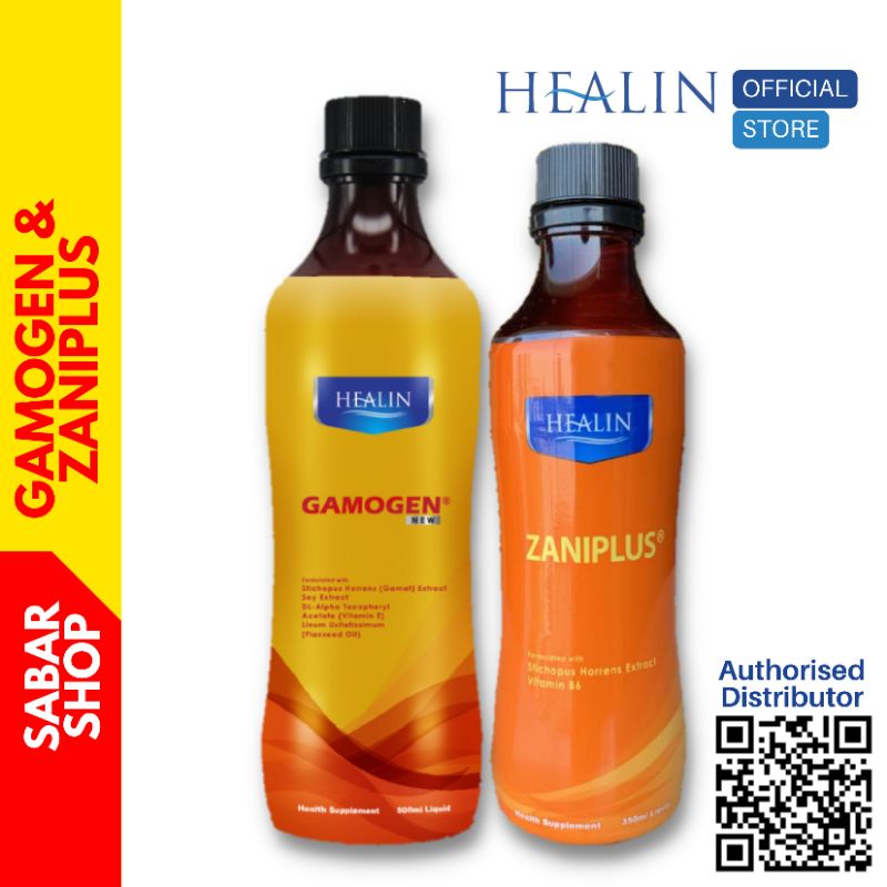 GAMOGEN HEALIN dan ZANIPLUS Suplimen Kesihatan Berasaskan Gamat 500ml ...
