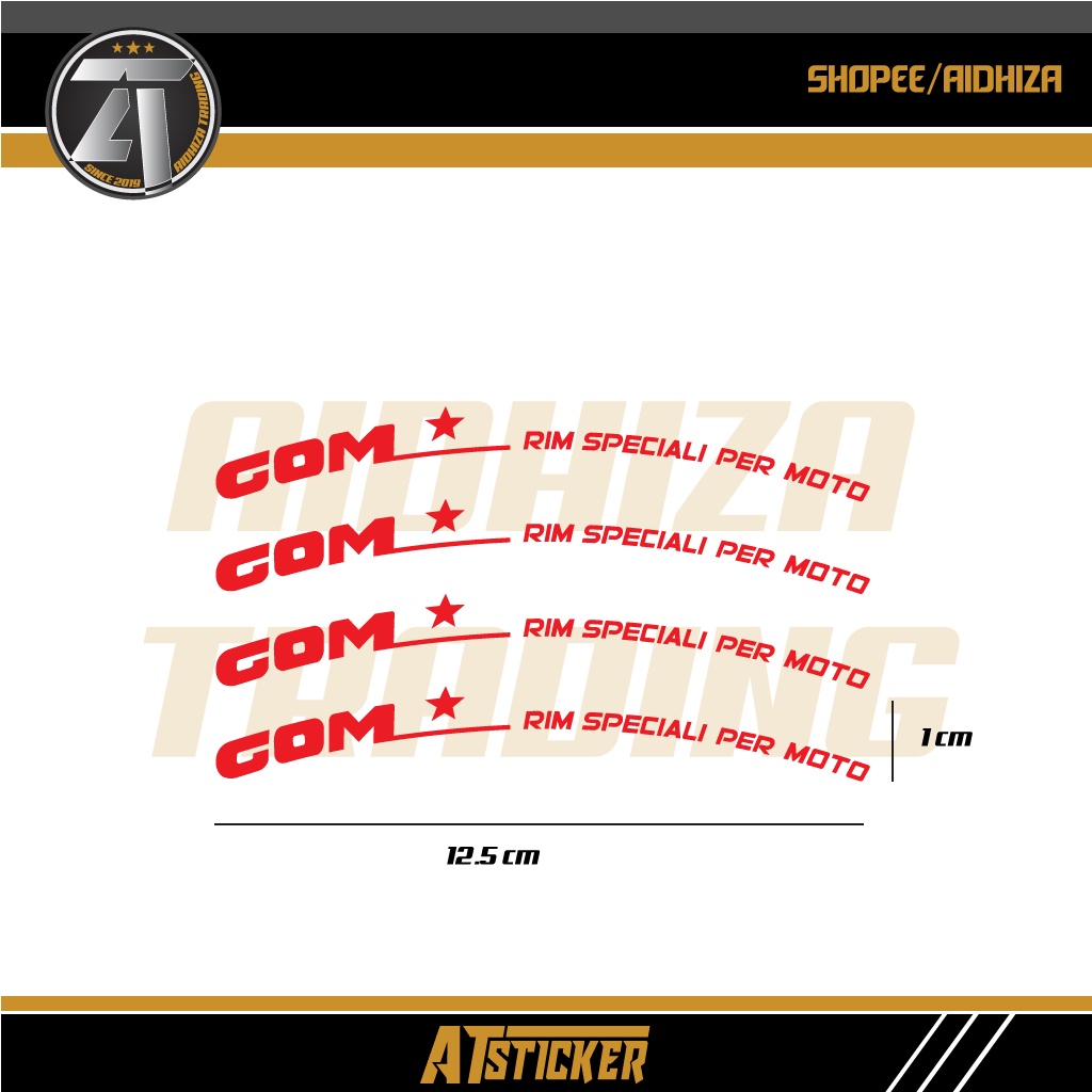 Motorcycle replacement rim sticker Comstar stiker rim motosikal ...