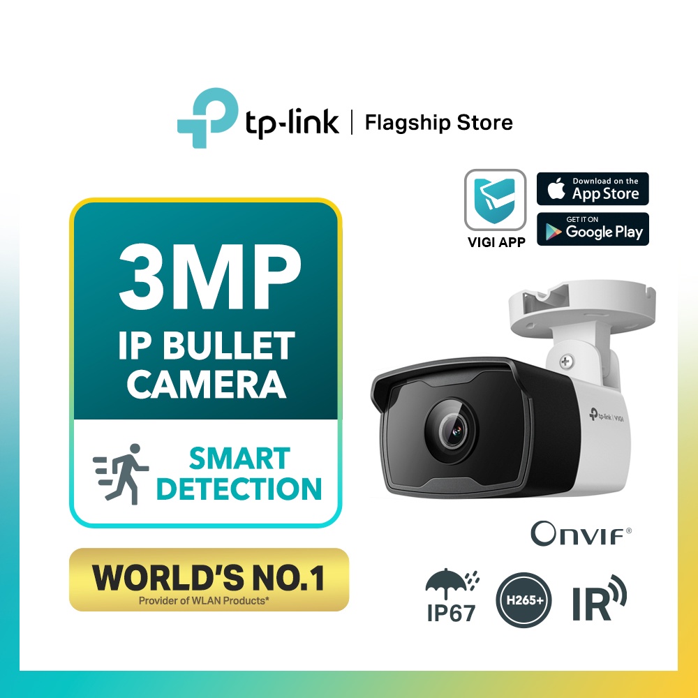 TP-Link 3MP CCTV VIGI C330I Super-HD Outdoor IR Bullet Wired IP Network ...