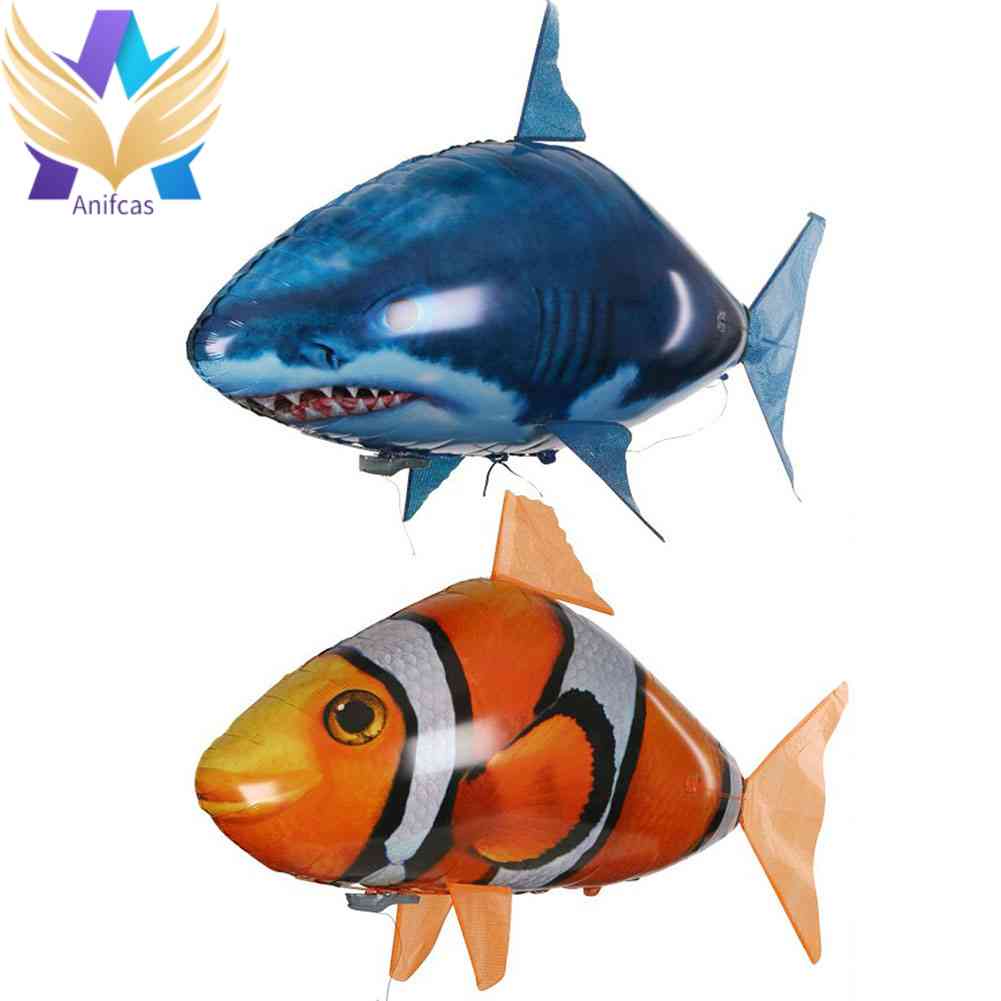 Remote Control Shark Toys Infrared RC Electric Flying Air Balloons Kids ...