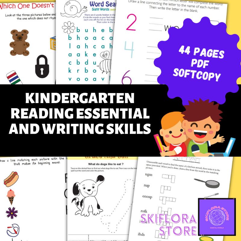 [SS158] Kindergarten Reading Essential and Writing Skills | Worksheet ...
