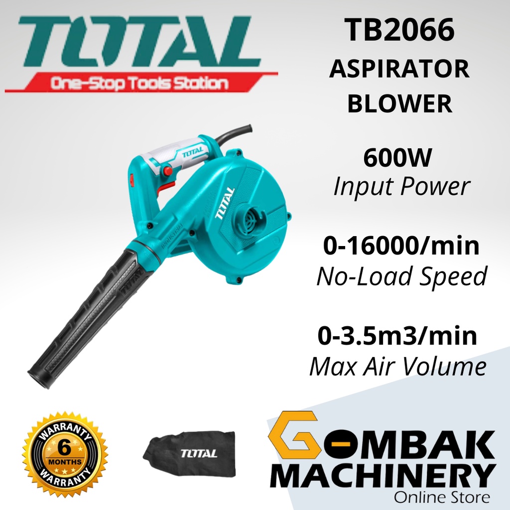 TOTAL TB2066 600W Aspirator Blower With Dust Bag -6 Months Warranty ...