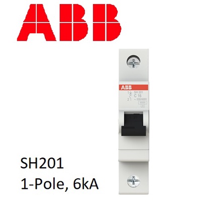 ABB MCB SH201 1P 6kA [ 6A / 10A / 16A / 20A / 25A ] C-Curve | Shopee Malaysia