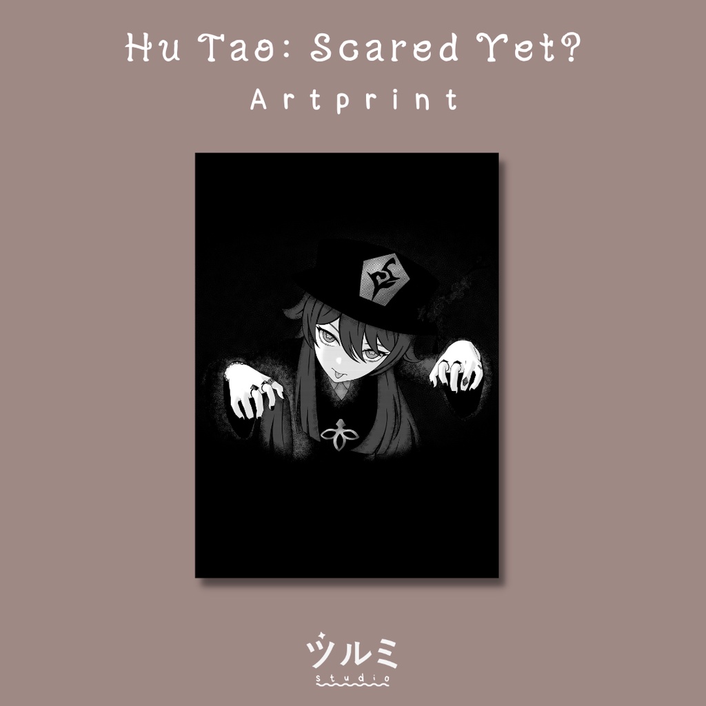 Genshin Impact Hu Tao Artprint "Scared Yet?" / Hutao Art Print by ...